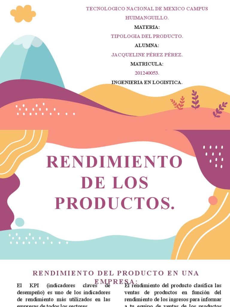 Rendimiento de Los Productos - Jacqueline | PDF | Calidad (comercial ...