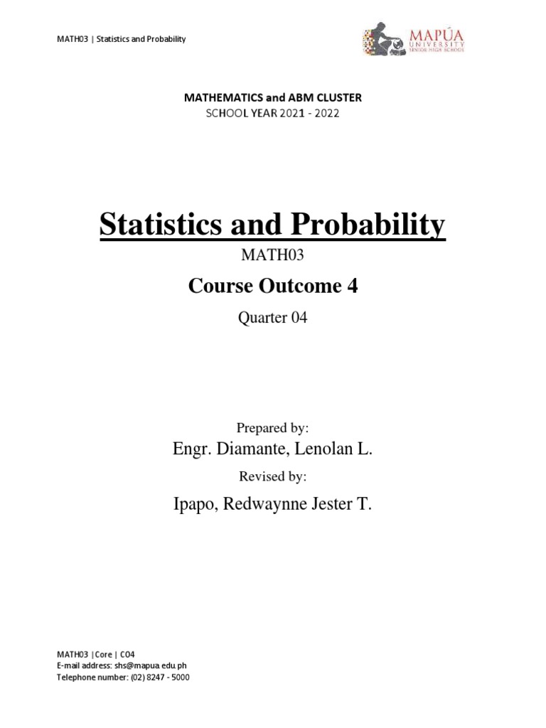 MATH03-CO4-Lesson2-Sampling Distribution (Proportion and Difference of ... MATH03-CO4-Lesson2-Sampling Distribution (Proportion and Difference of ...