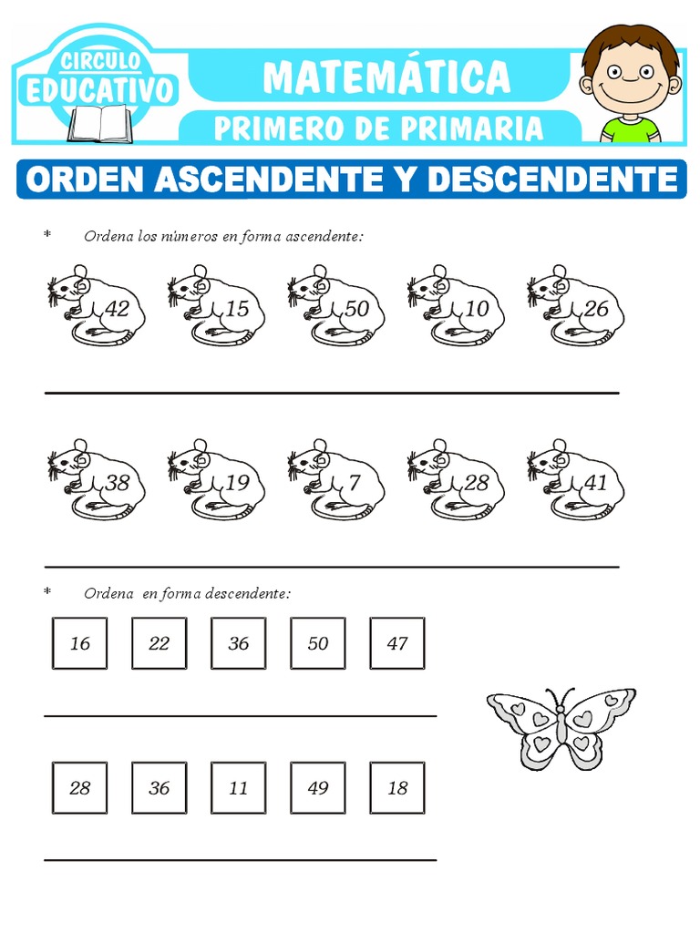 Orden-Ascendente-y-Descendente-para-Primero-de-Primaria | PDF