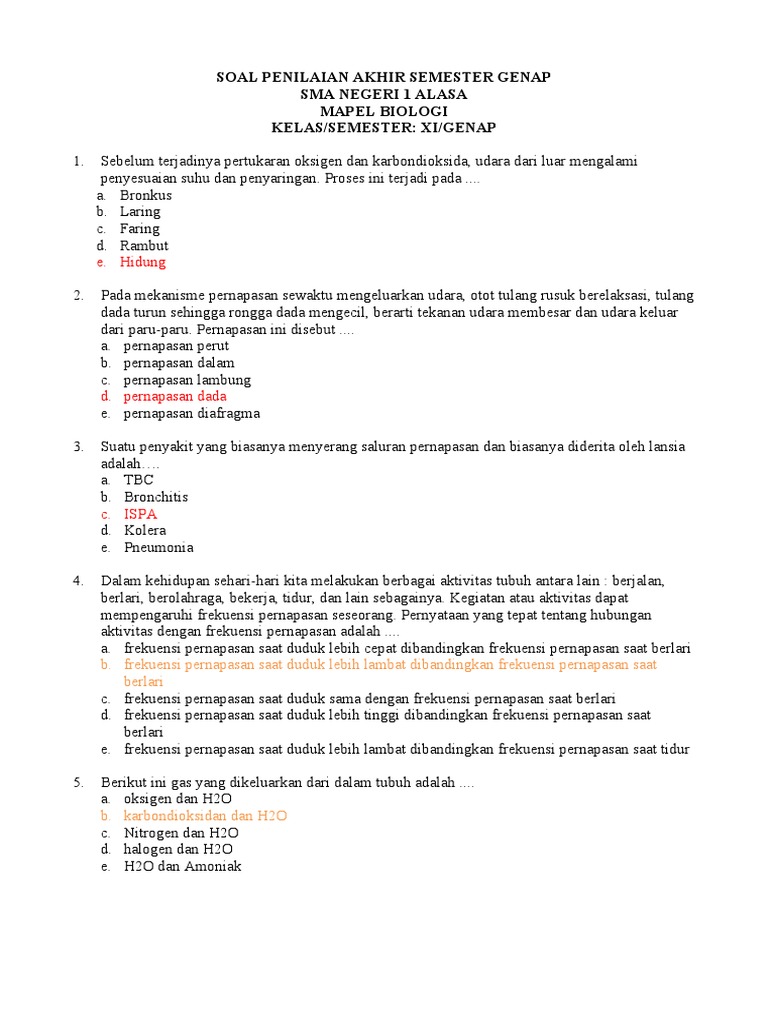SOAL PAS Ganjil 2022 | PDF