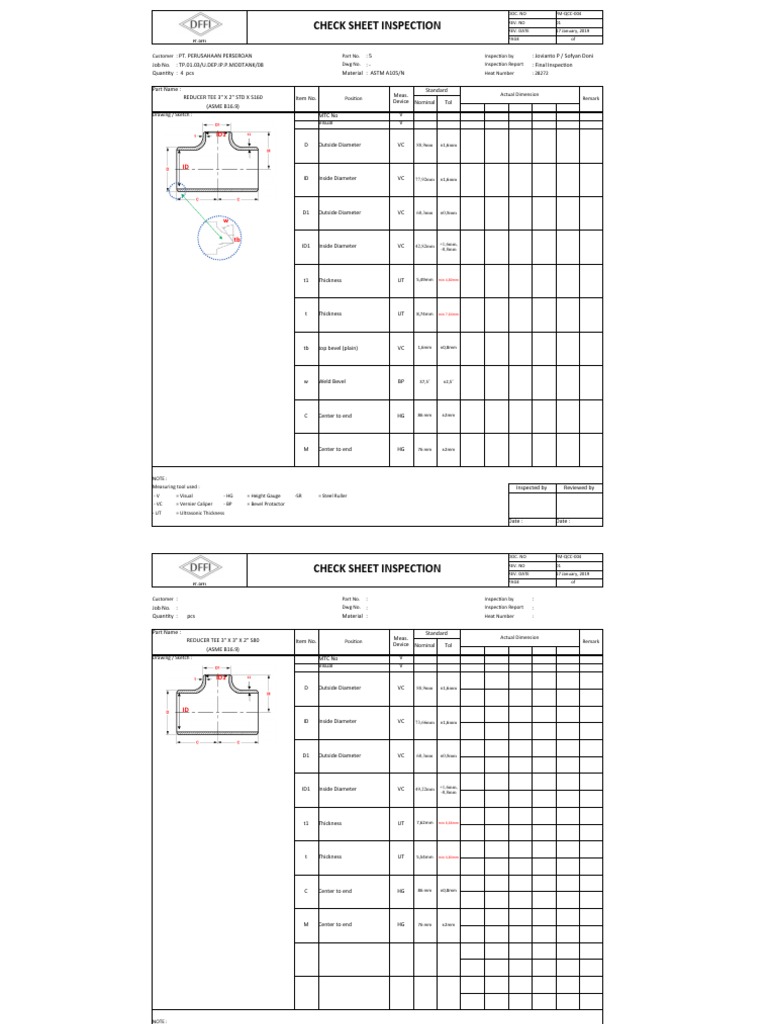 REDUCER TEE 3x2 STD X S160 - OK | PDF | Mechanical Engineering