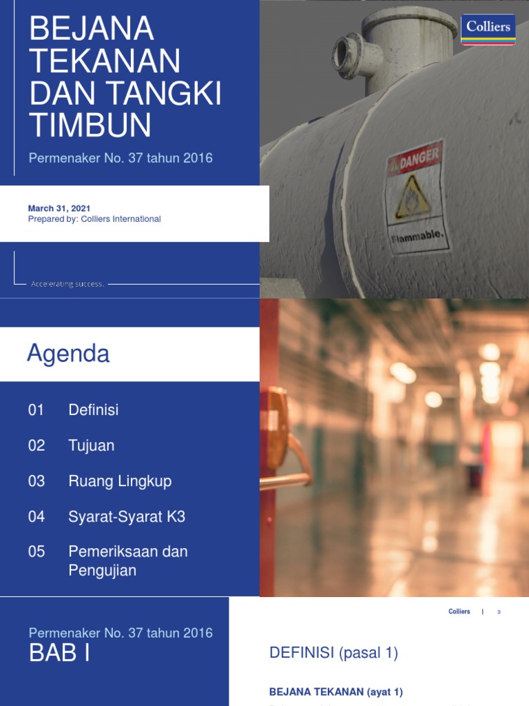 K3 Bejana Tekan Dan Tangki Timbun - Ringkasan Permenaker No. 37 Tahun ...