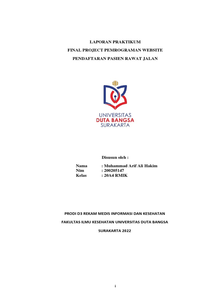 Laporan Praktikum Final Project Pemrograman Web Dasar Pdf