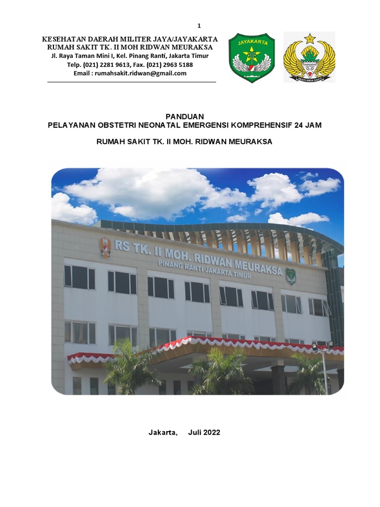 Panduan Pelayanan Obstetri Neonatal Emergensi Komprehensif (PONEK ...