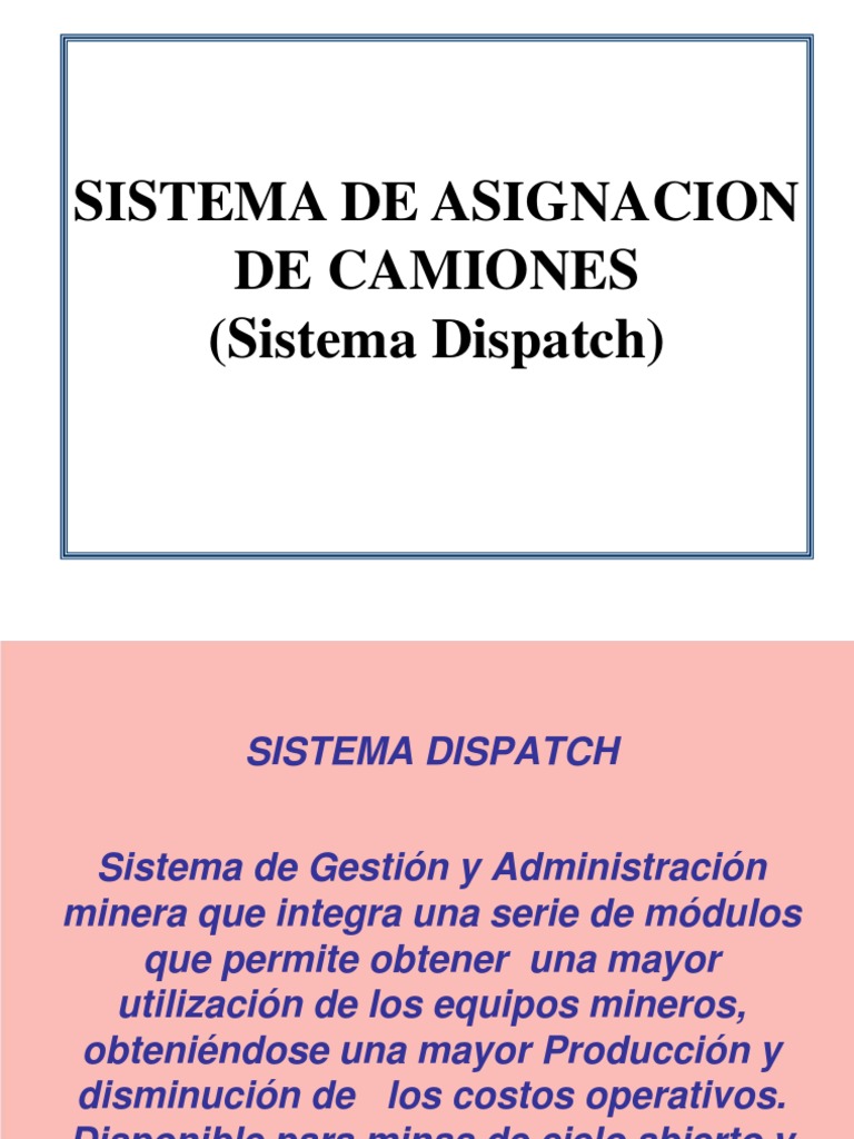 Sistema Dispatch | PDF