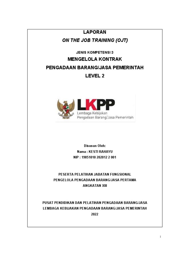 Laporan JK-3 Rev.3 | PDF | Bisnis