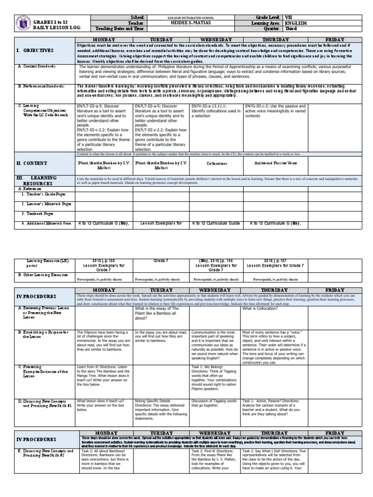DLL 3RD 3RD Week | PDF | Teaching Method | Learning