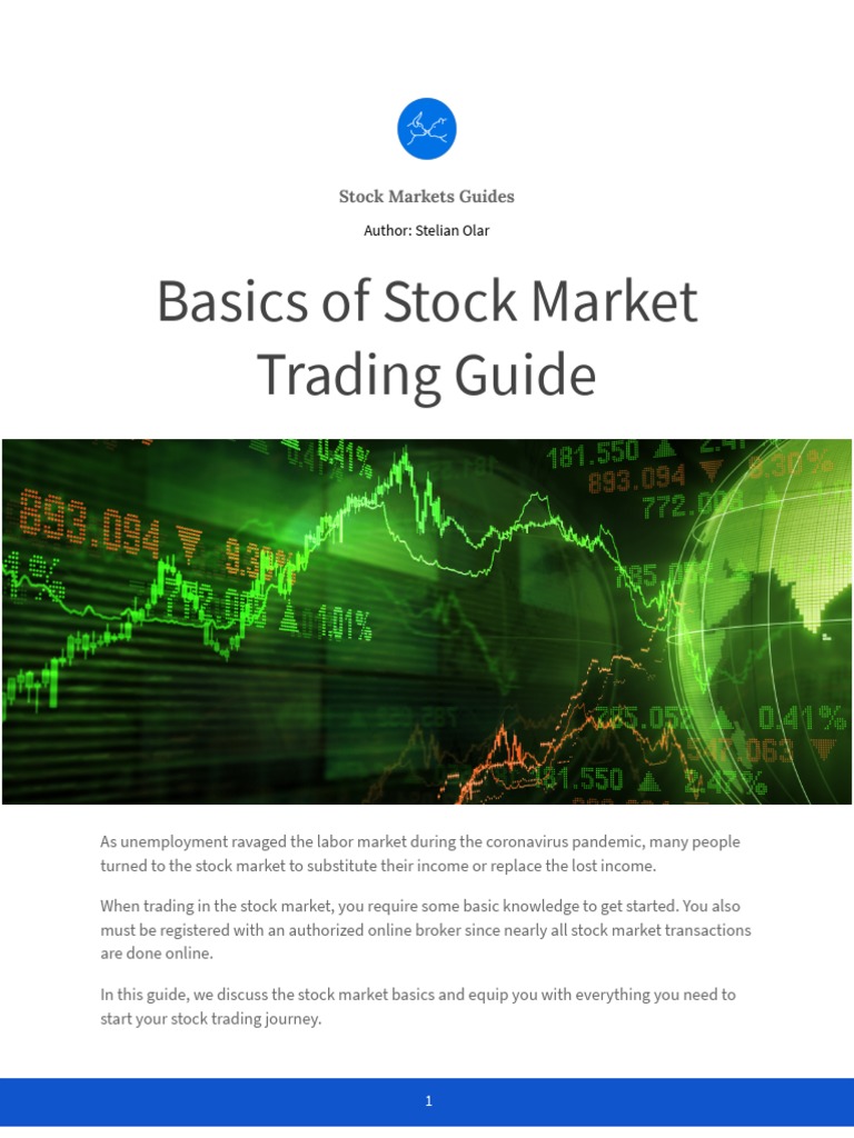Basics Of Stock Market Trading Guide Pdf Stocks Contract For