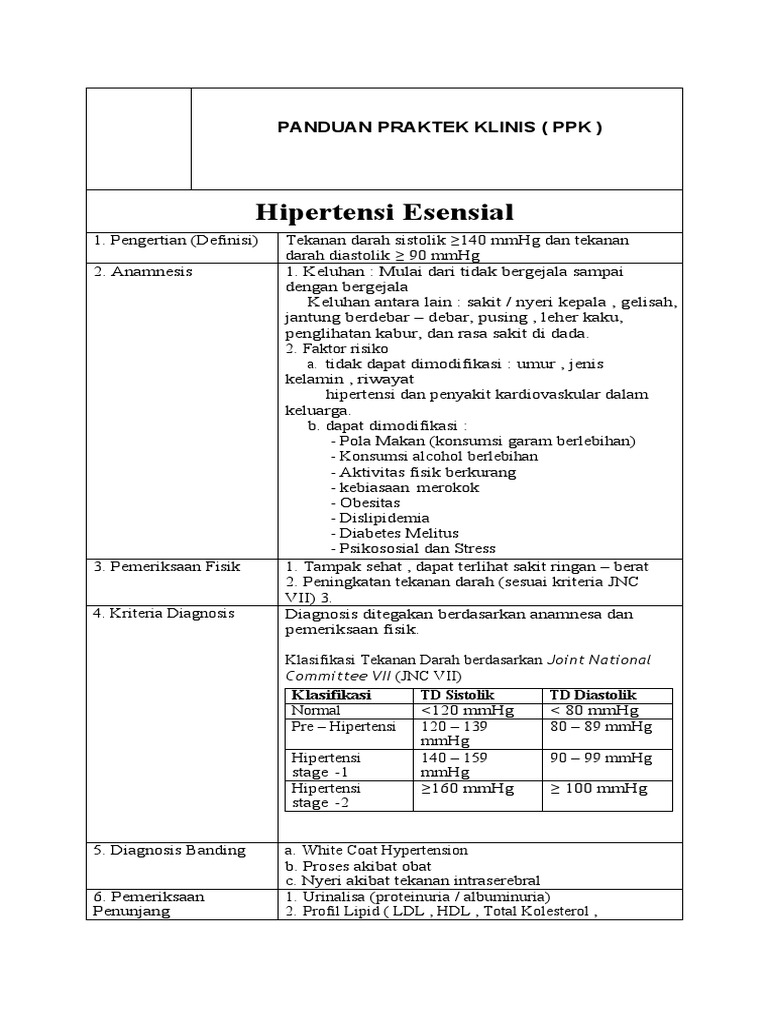 PPK Hipertensi | PDF