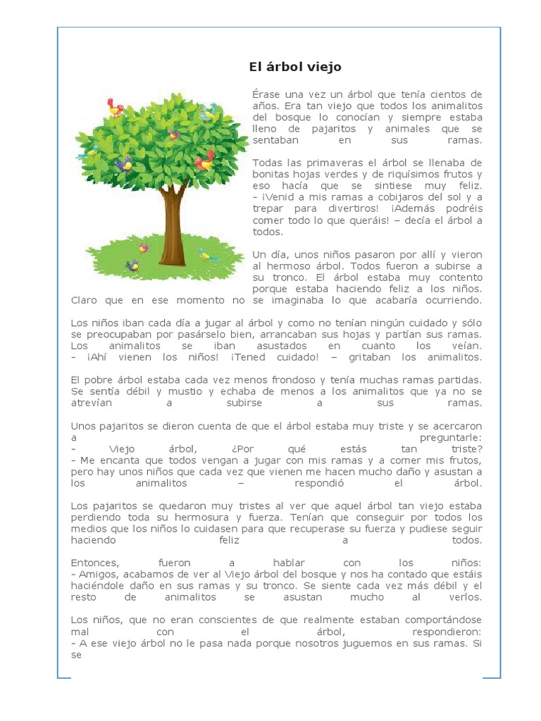 El Viejo Árbol y su Moraleja | PDF | Arboles