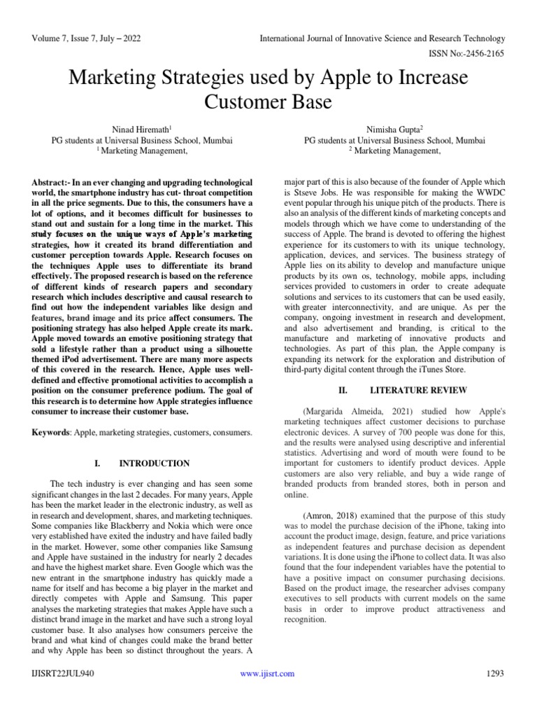Marketing Strategies Used by Apple To Increase Customer Base | PDF ...