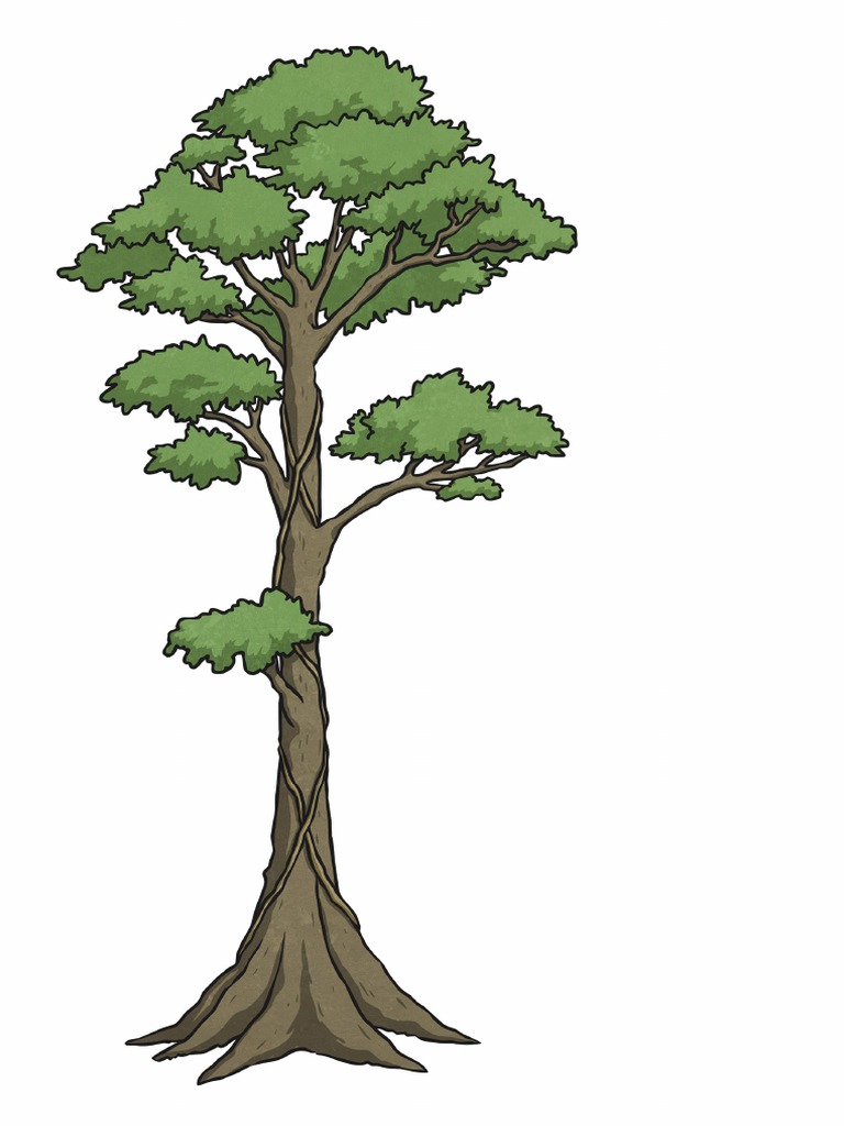 Rainforest Tree Cut Out A4 | PDF