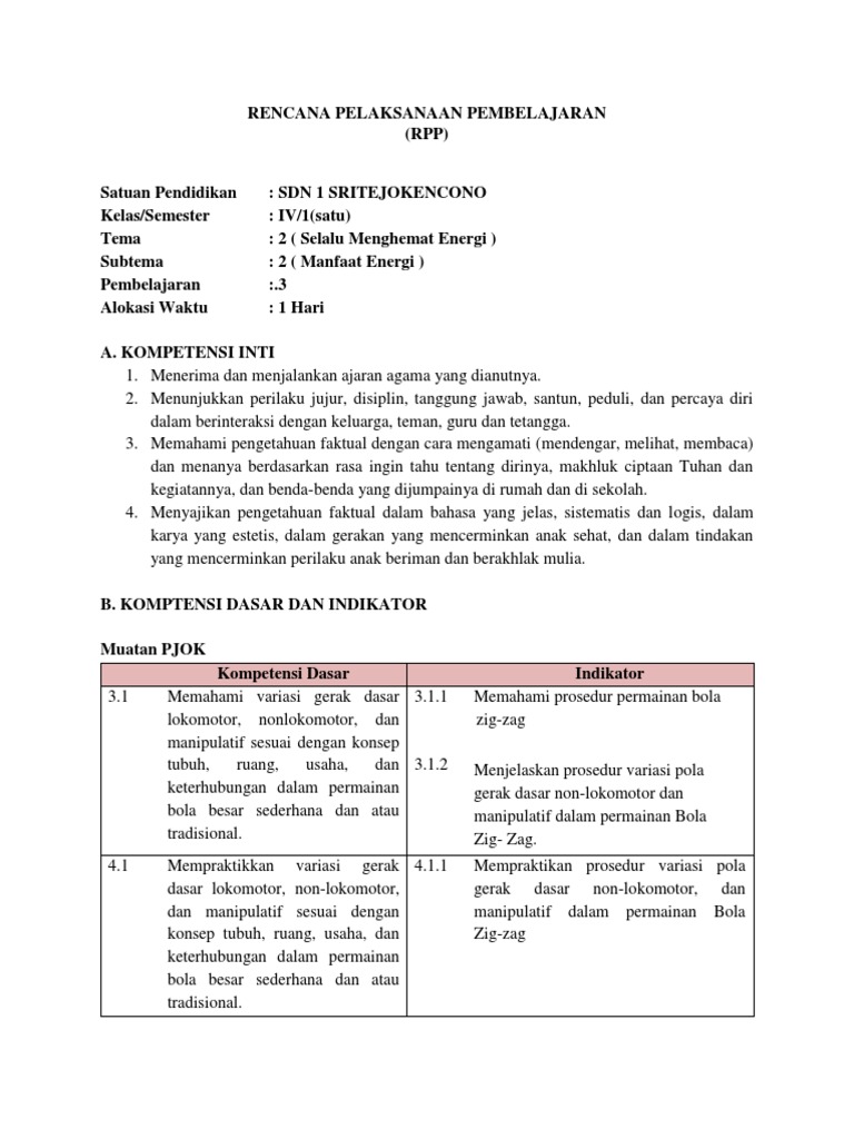 RPP PJBL Reaksi 2 | PDF