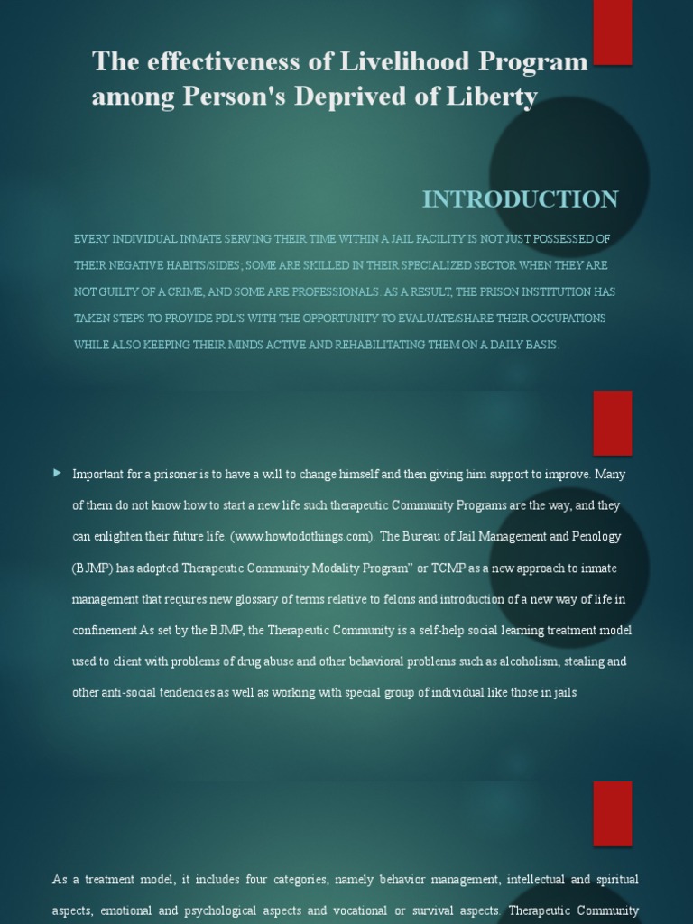 The Effectiveness of Livelihood Program Among Persons Deprived2 | PDF ...