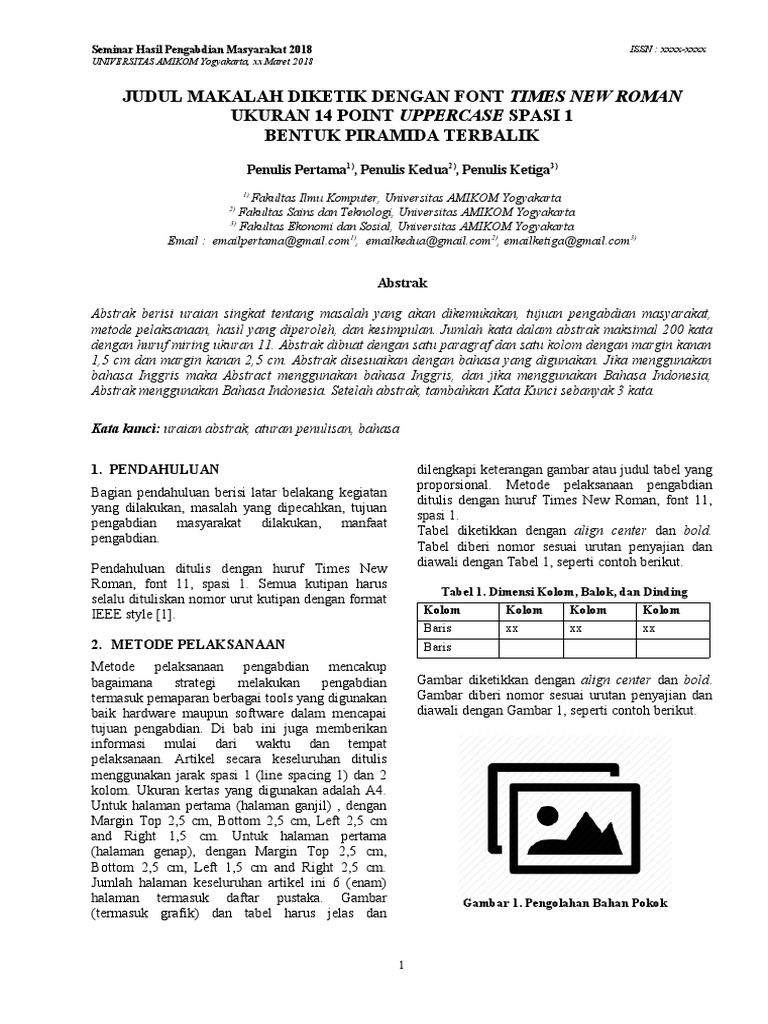 Template Penulisan Paper Hasil Pengabdian Masyarakat | PDF