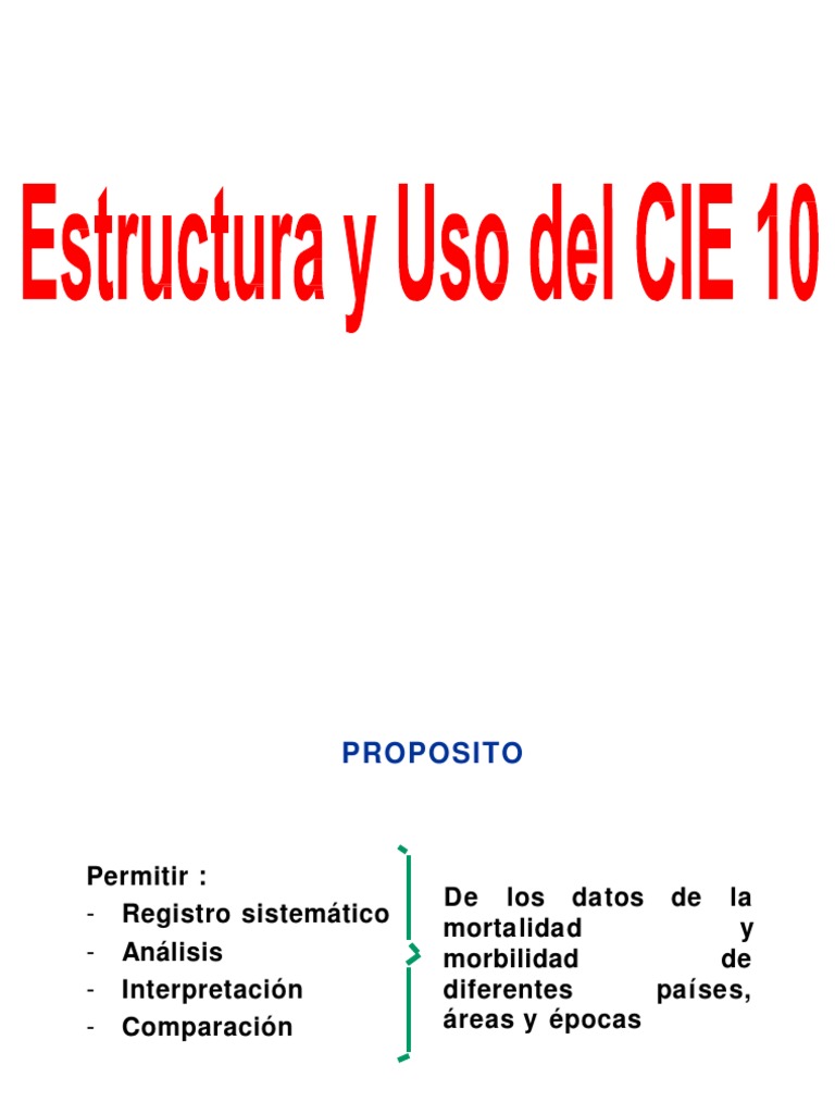 Estructura y Uso de La Cie 10 | PDF | Epidemiología | Medicina