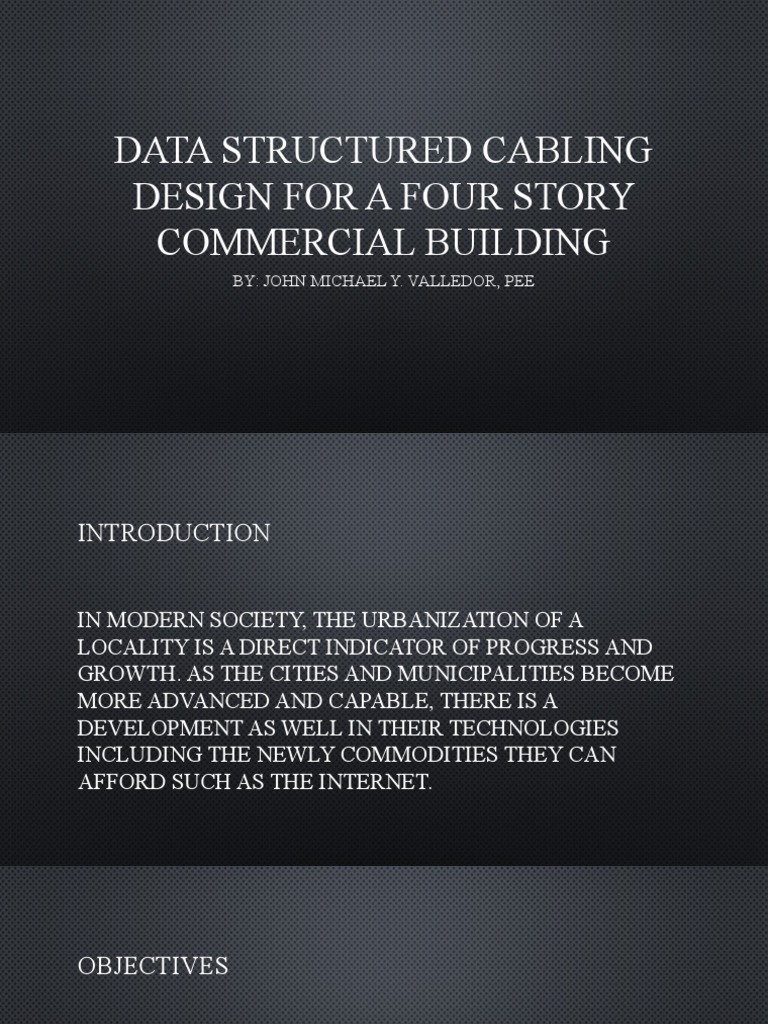 Data Structured Cabling Design For A Four Story Commercial Building ...