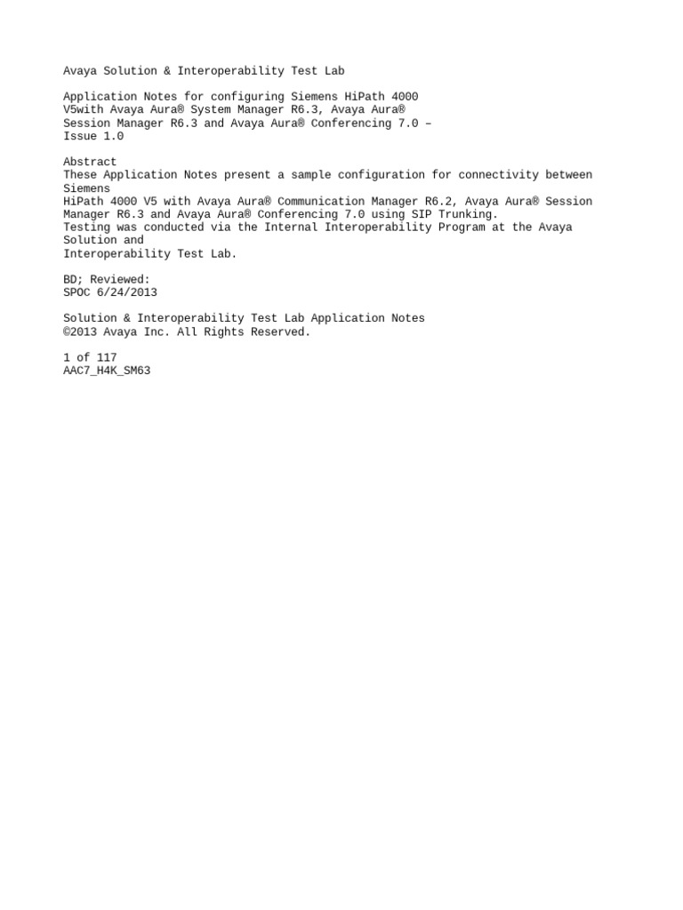 Hipath 4000 Basic Commands | PDF | Session Initiation Protocol | Port (Computer Networking)