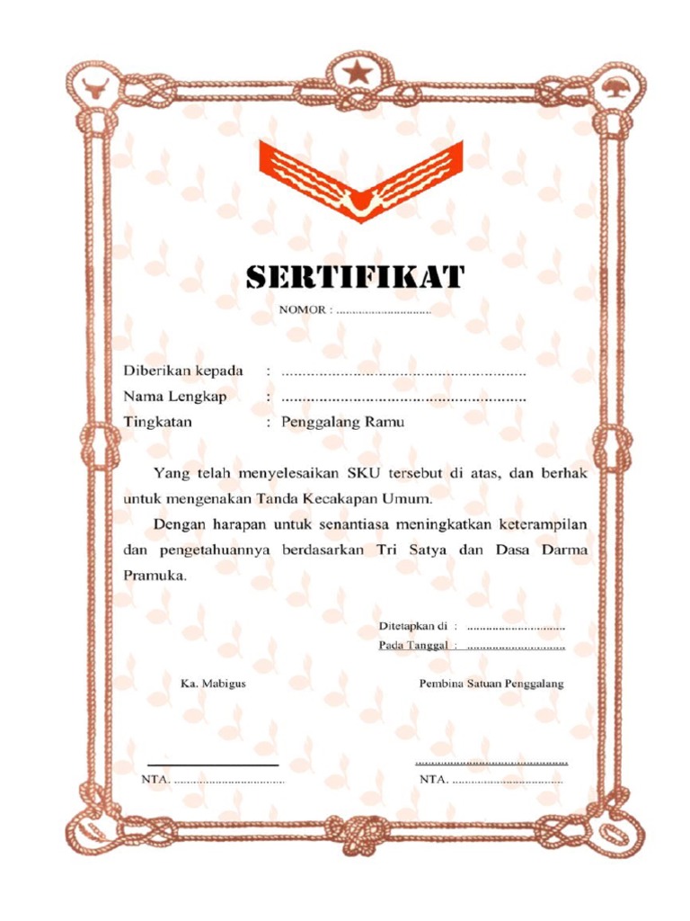 PENGGALANG RAMU- PIAGAM | PDF