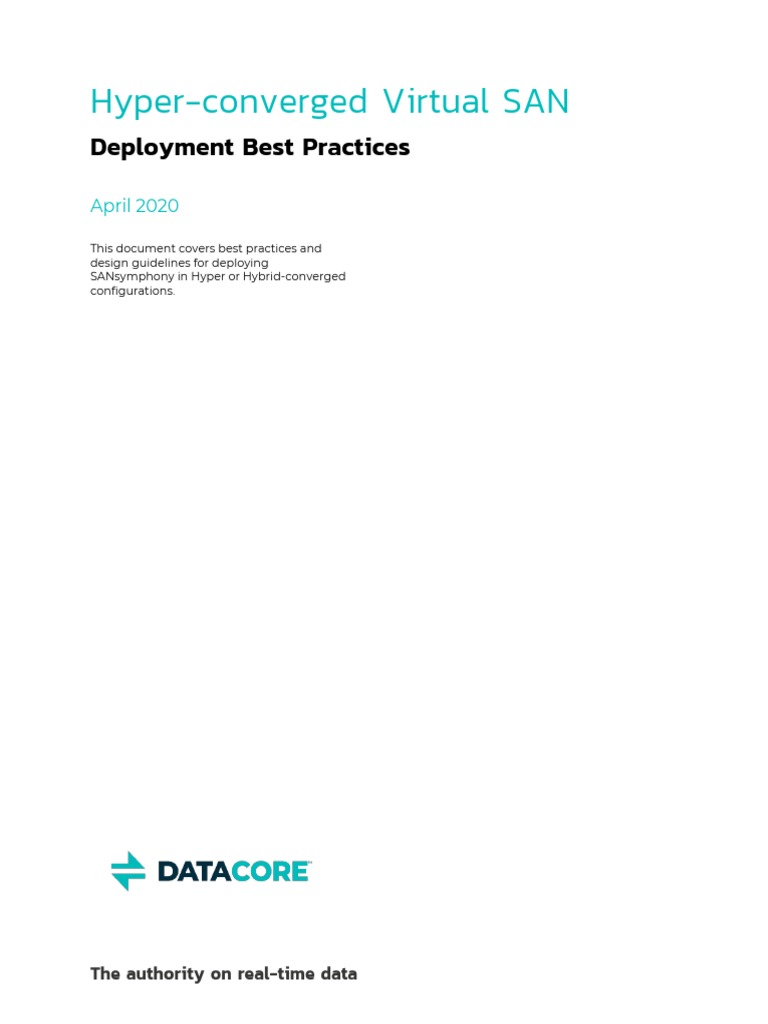 Hyperconverged SAN Best Practice Guide | PDF | Hyper V | Virtualization