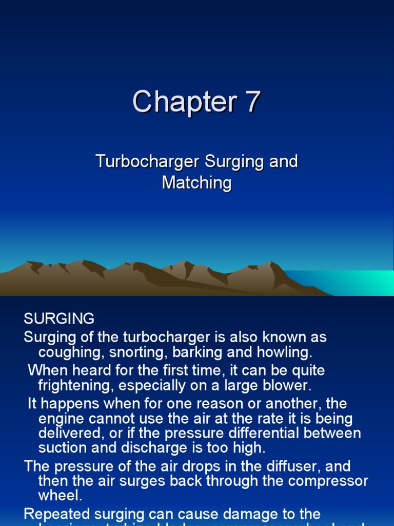 Turbocharger Surging and Matching | PDF | Turbocharger | Rotating Machines