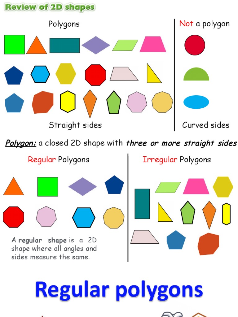 Week 1. Regular Shapes | PDF | Triangle | Polygon