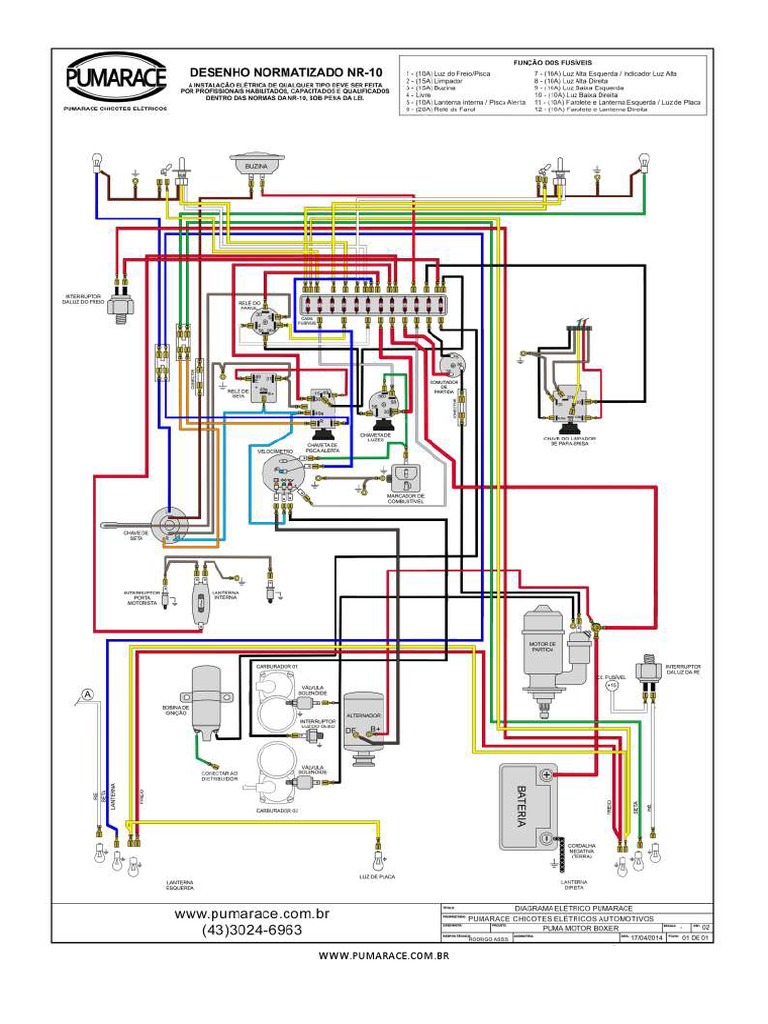 Esquema Elétrico Fusca | PDF | Cor
