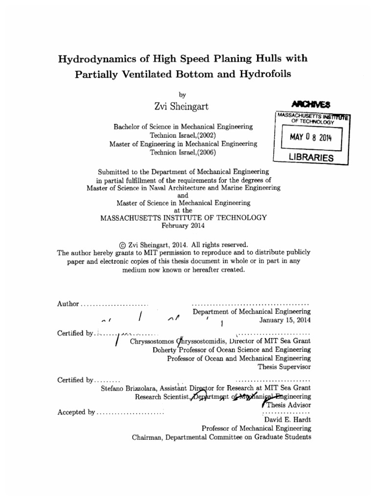 Hydrodynamics of High Speed Planing Hulls With Partially Ventilated ...