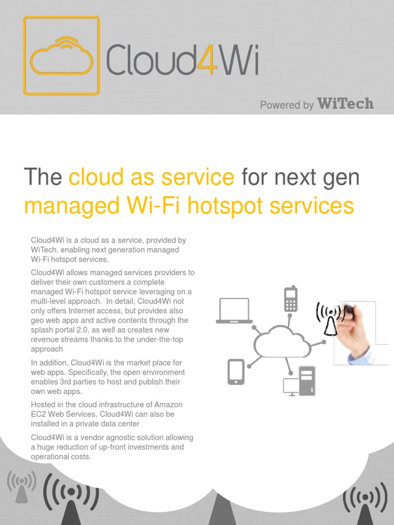 Cloud As Service Managed Wi-Fi Hotspot Services: The For Next Gen | PDF ...