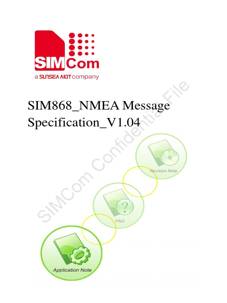 SIM868 NMEA Message Specification V1.04 | PDF | Ascii | Global Positioning System