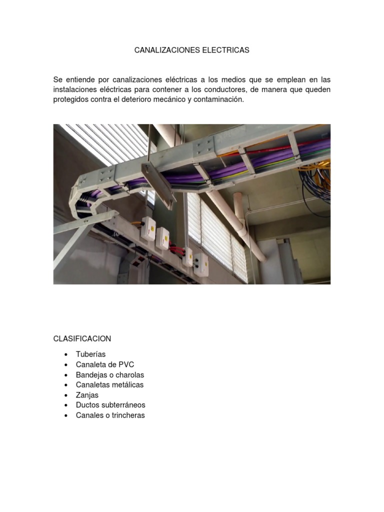 Tipos de Canalizaciones Eléctricas | PDF | Corrosión | Cloruro de polivinilo
