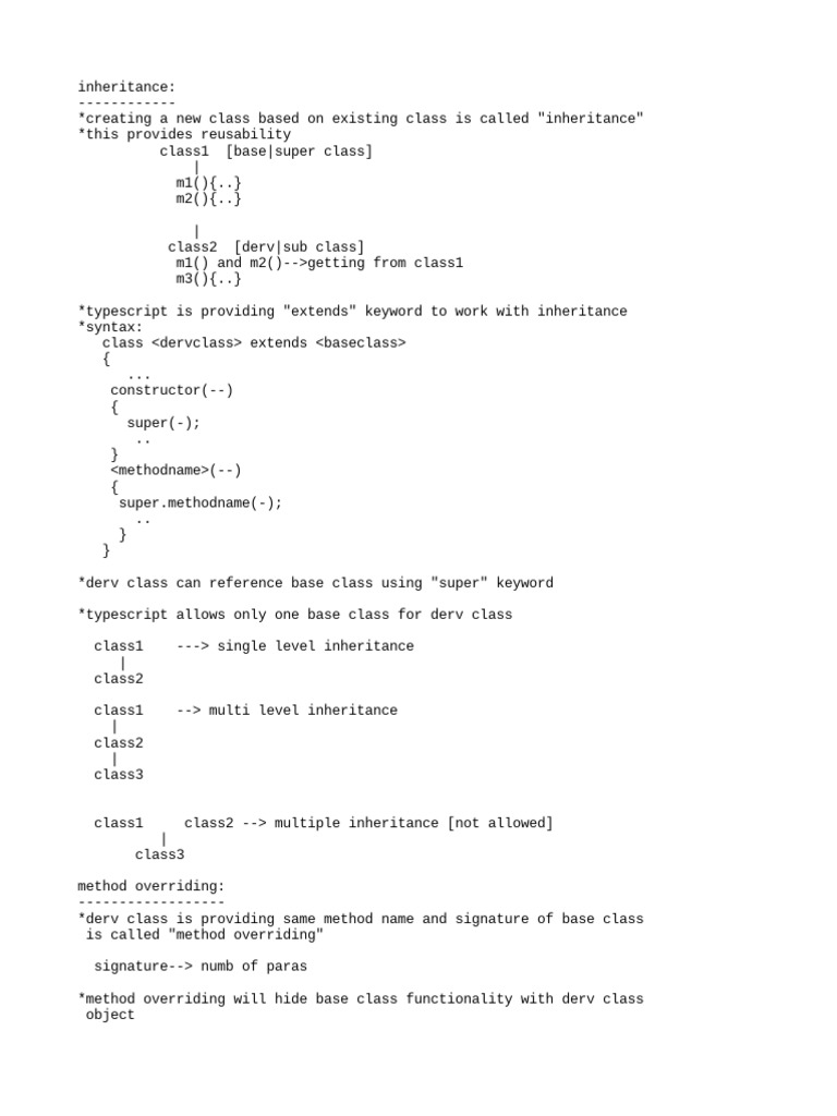 Inheritanceinfo Pdf Inheritance Object Oriented Programming Constructor Object Oriented