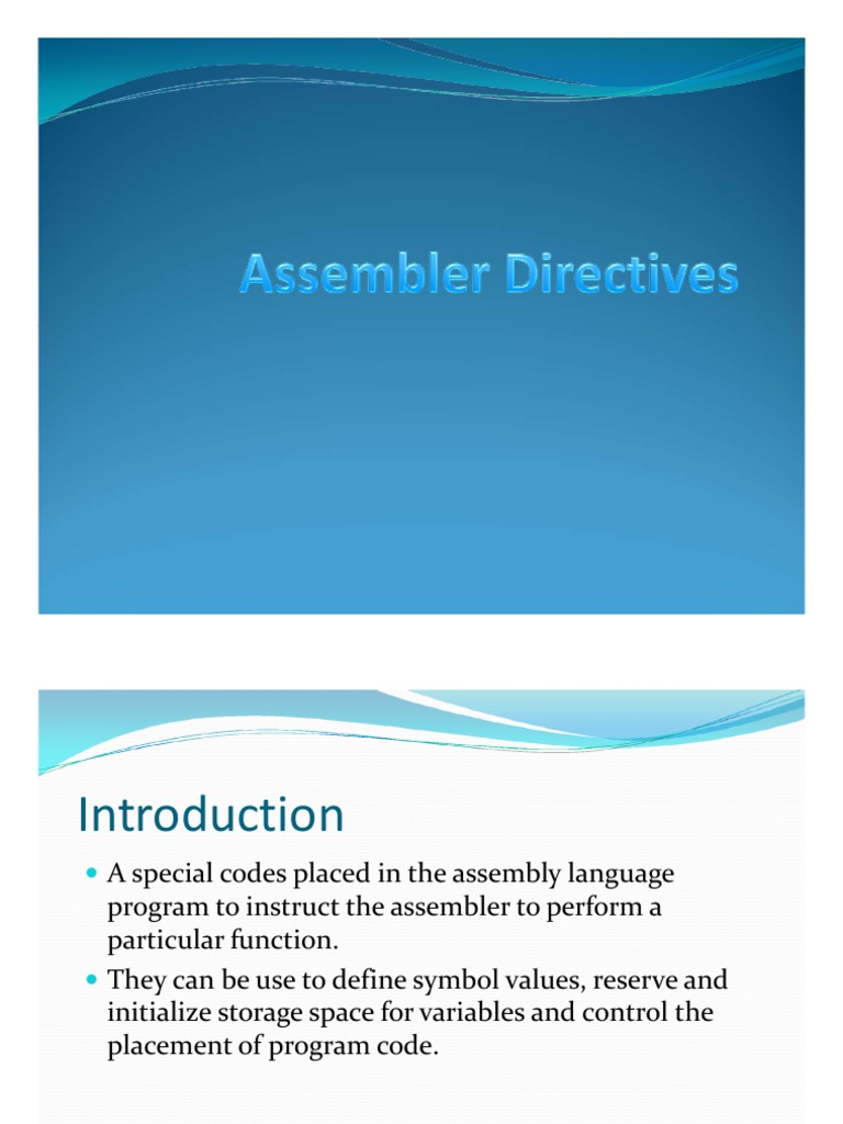 Assembler Directives | PDF