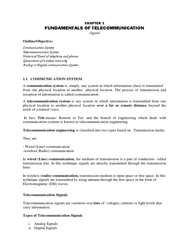 Fundamentals of Telecommunication: An Introduction to Analog and ...