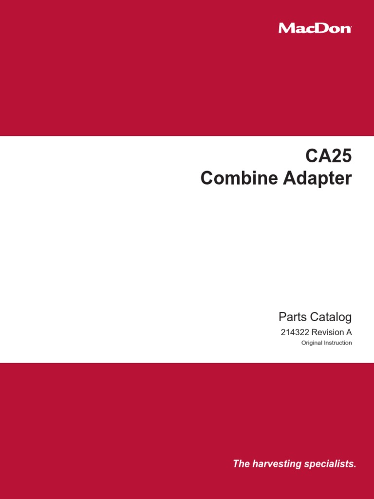 CA25 Parts Catalog, 214322 Revision A | PDF | Screw | Machines