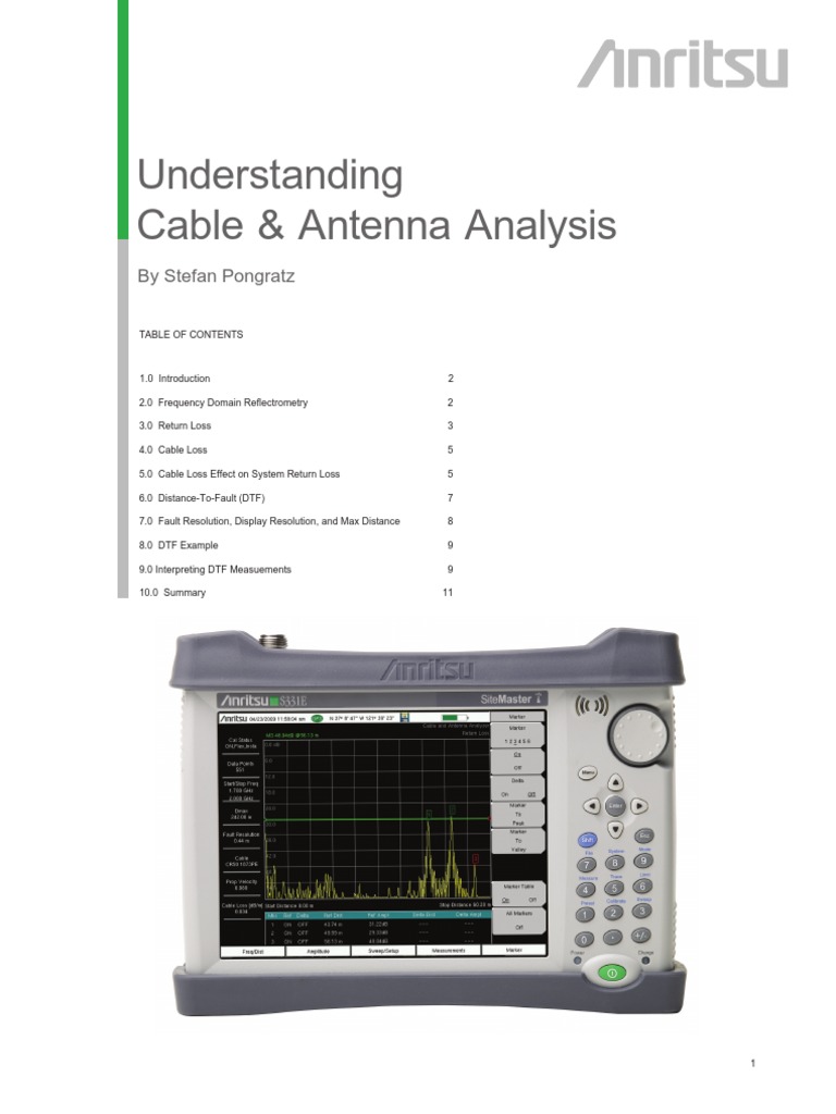 02 Anritsu Understanding Cable and Antenna Measurements | PDF