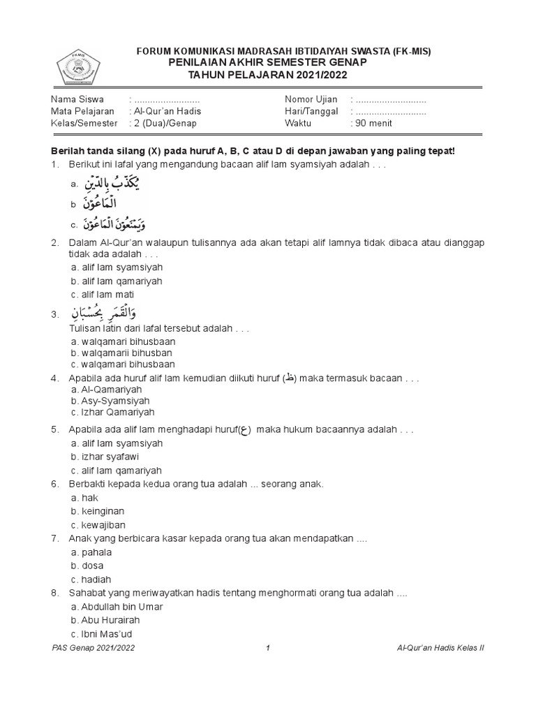 PAS QH 2 (4hlm) | PDF