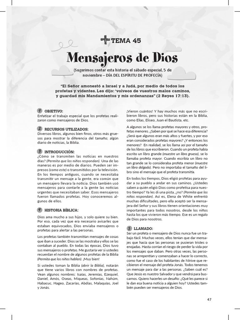 45 Mensajeros de Dios | PDF | Profeta | Contenido bíblico