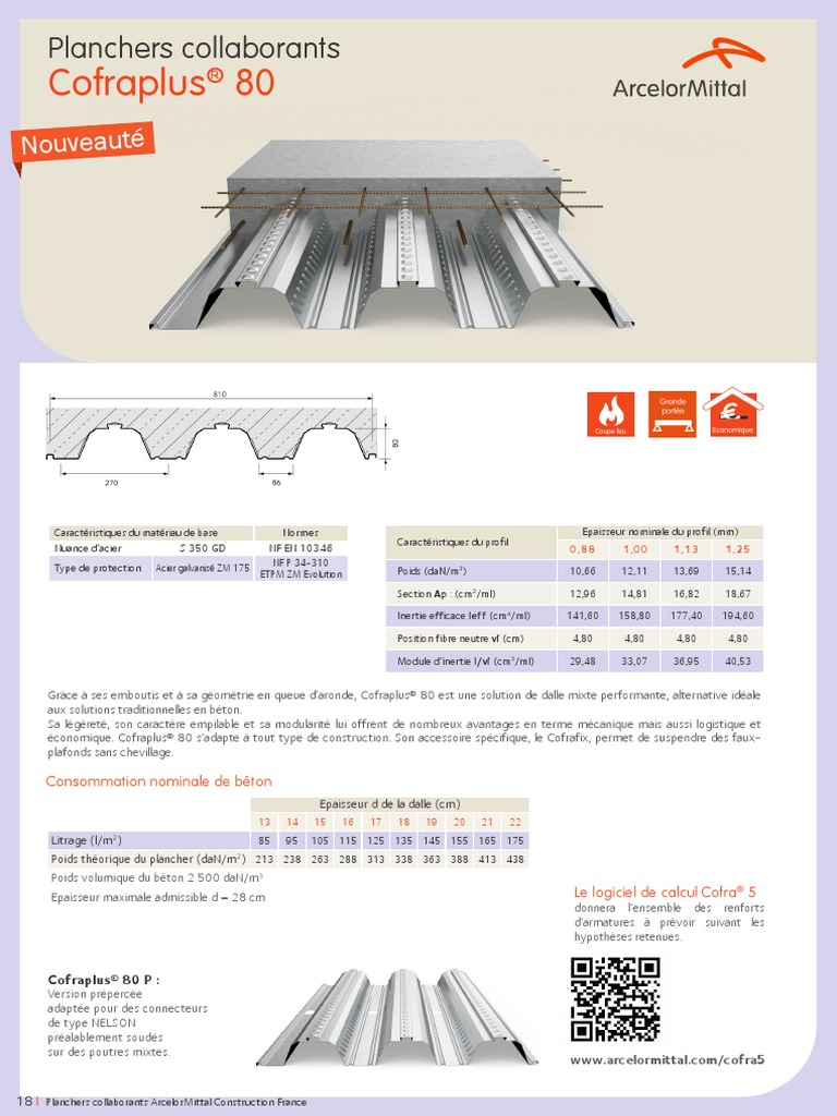 FT Cofraplus 80 Ed.10 Mai 2021 | PDF | Béton | Matériaux de construction