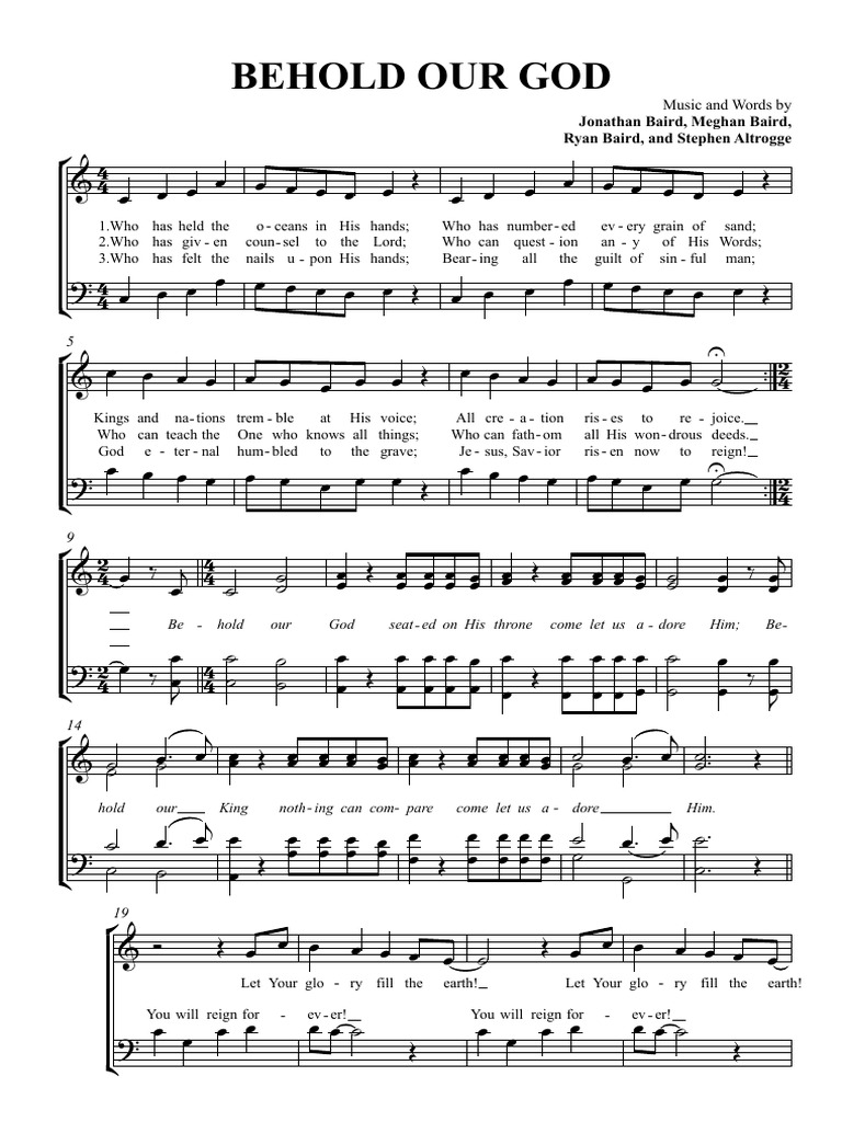 Behold Our God | PDF