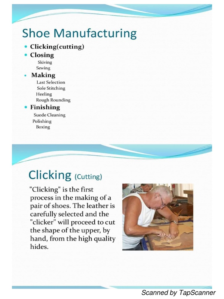 Shoe Manufacturing Process | PDF