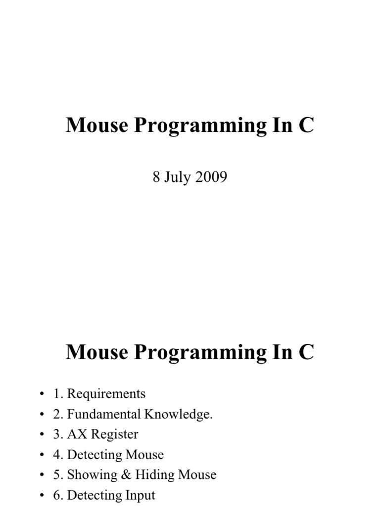 Mouse 1 | PDF | Input/Output | C (Programming Language)
