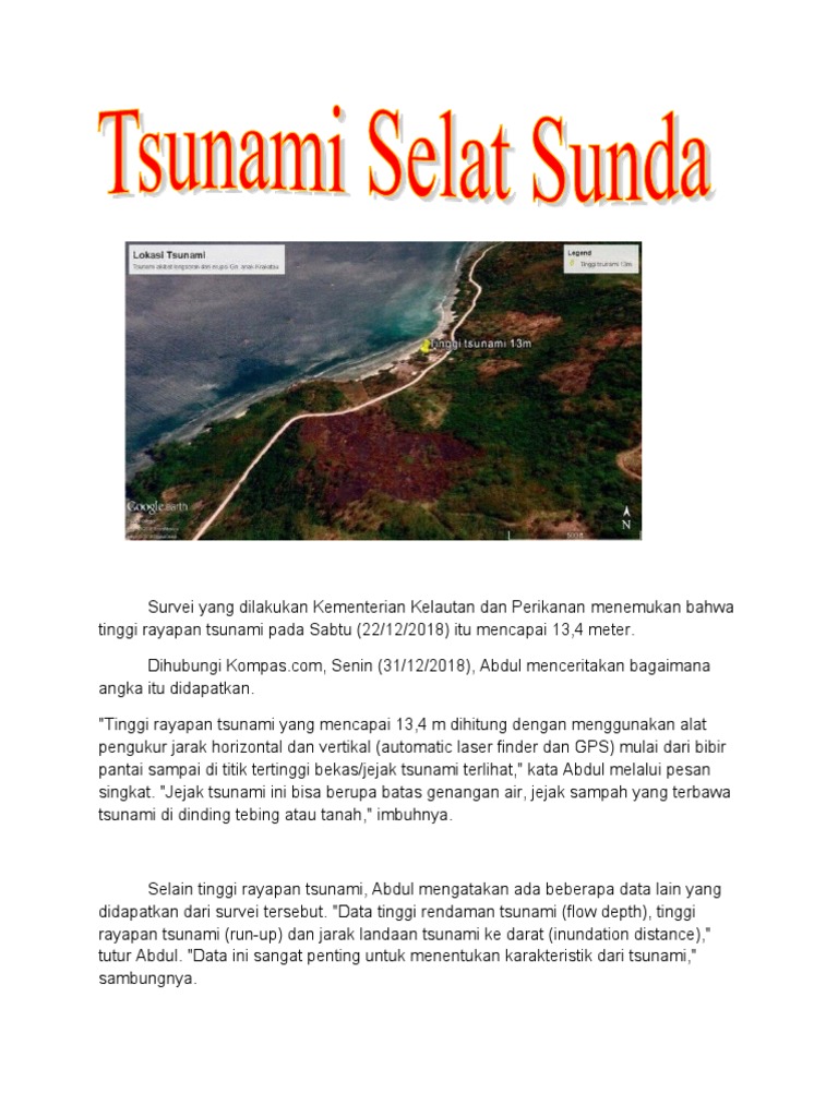 Tsunami Selat Sunda | PDF | Kesehatan Holistik | Sains & Matematika