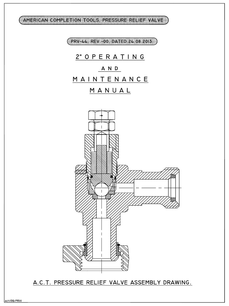 Maintenance Manual (Relief Valve) | PDF