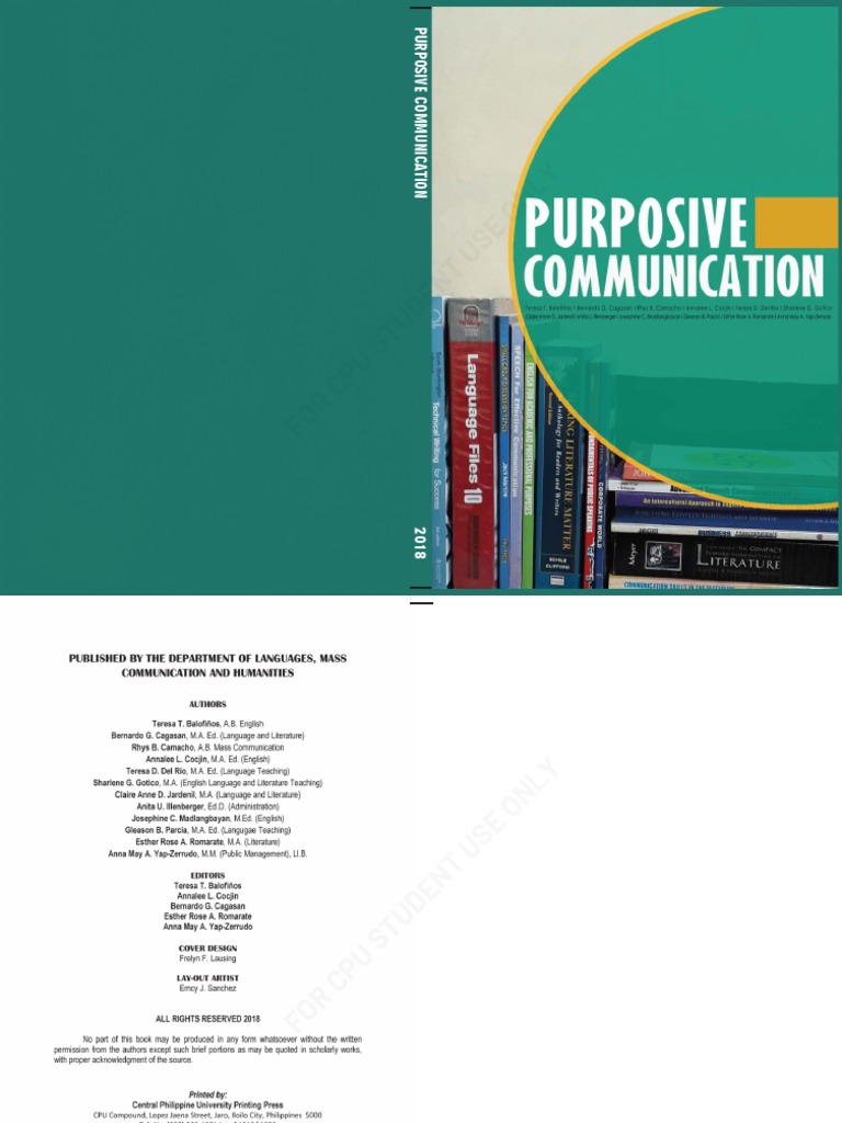 Purposive Communication E-Book | PDF | Communication | Code