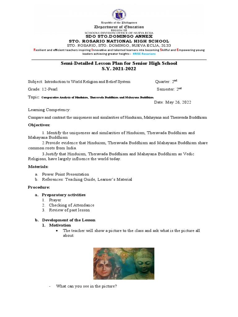 Lesson Plan - Intro To World Religion | PDF | Bodhisattva | Mahayana