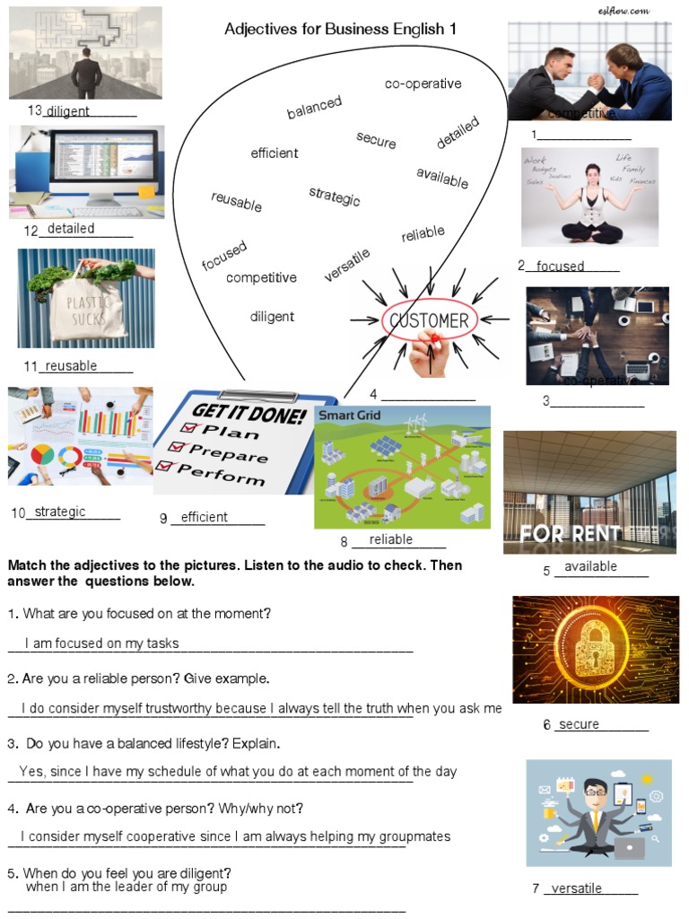 Adjectives For Business English 1 | PDF