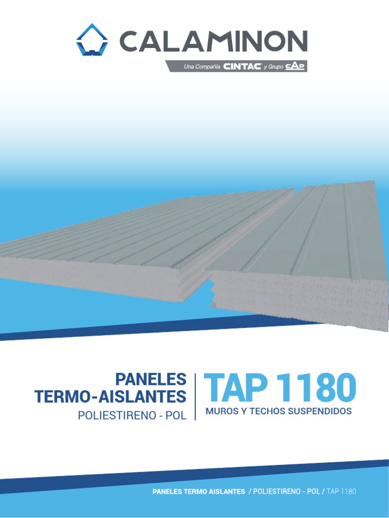 Calaminon Panel Termoaislante Tap 1180 | PDF | Aislamiento térmico ...