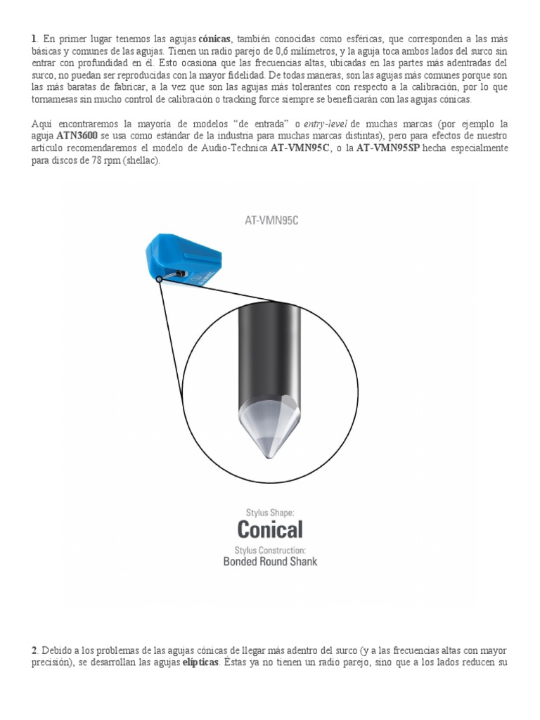 Agujas para Tornamesa | PDF