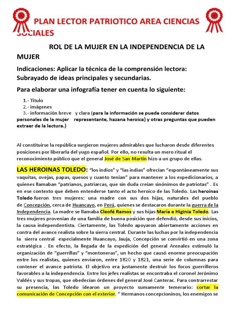 Plan Lector Patriotico 3ro - 2022 | PDF